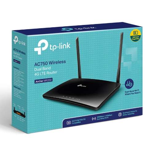 TP-Link Archer MR200 V4 AC750 Wireless 300Mbps Dual Band 3G 4G LTE ...