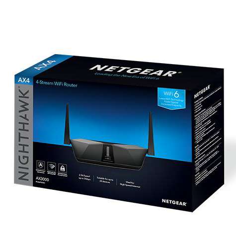 Netgear RAX40 AX3000 Nighthawk AX4 60 GHz WiFi, 10 Gigabit LAN ...