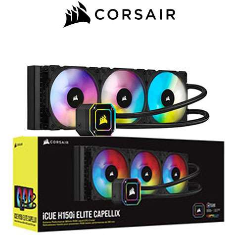 Corsair iCUE H150i Elite Capellix 2400 RPM360mm Liquid CPU Cooler Price ...